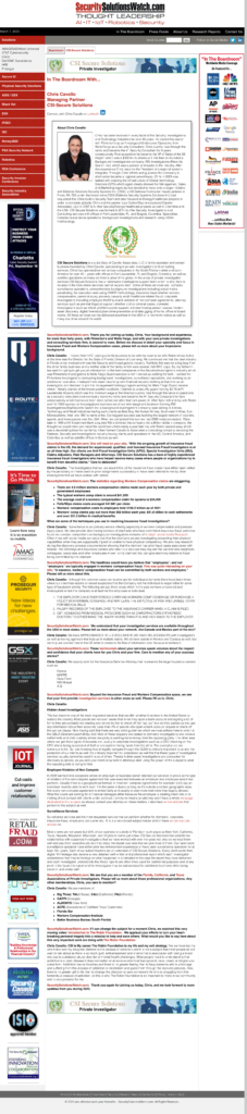 Chris Cavallo - CSI-Secure Solutions